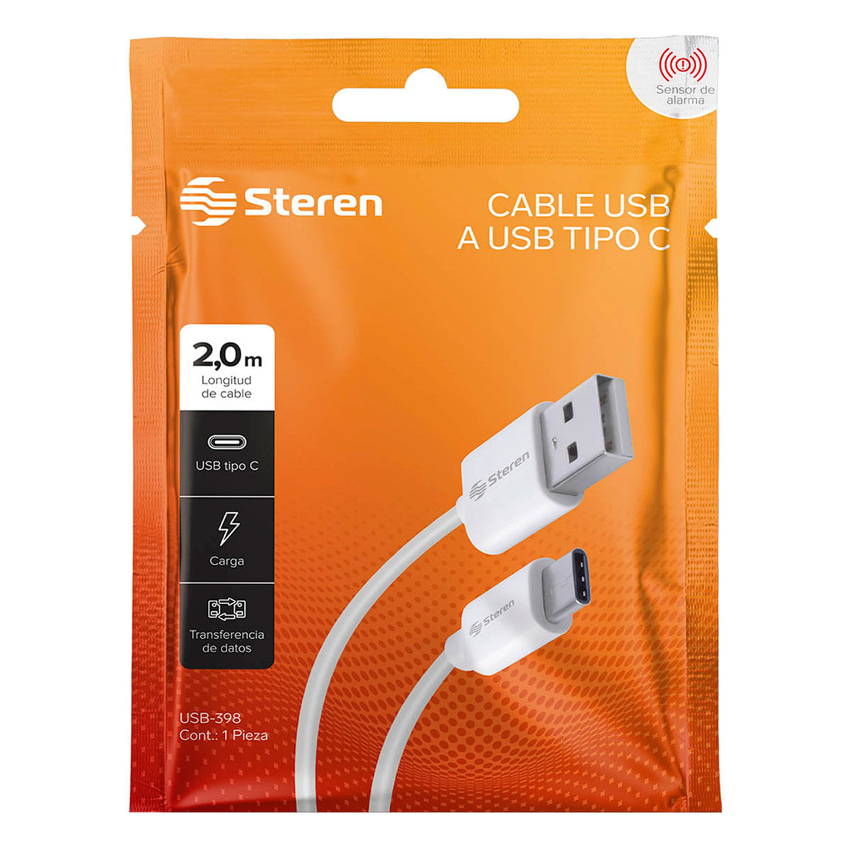 Cable USB Steren a Tipo C De 1m USB-398 | Chedraui