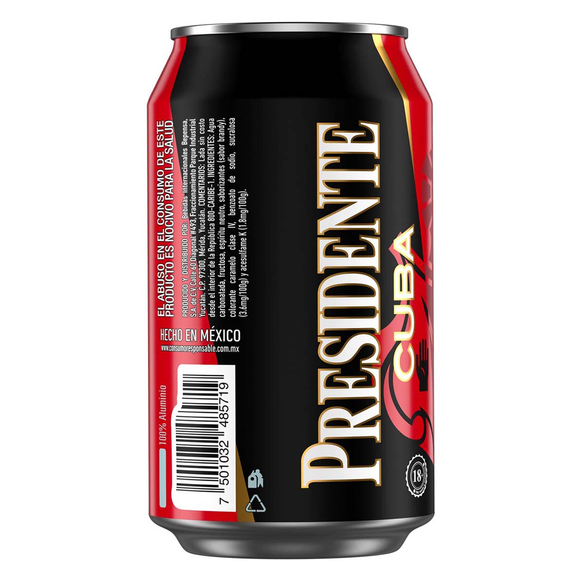Bebida Presidente Cuba Brandy 355ml | Chedraui