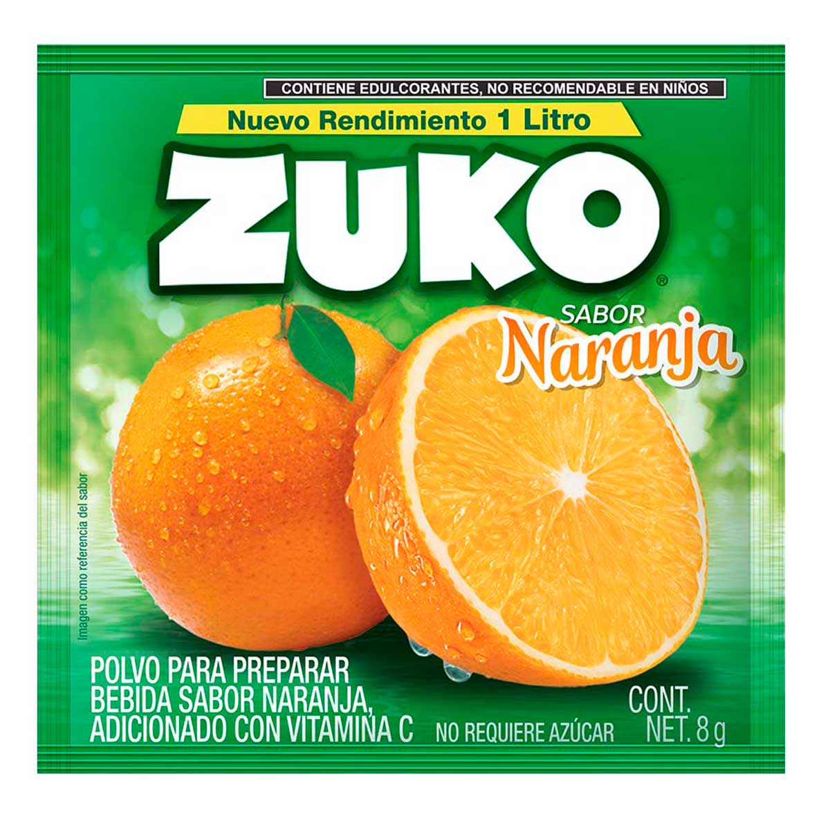 Saborizante ZUKO Sabor Naranja Rinde 1 Litro 8g | Chedraui