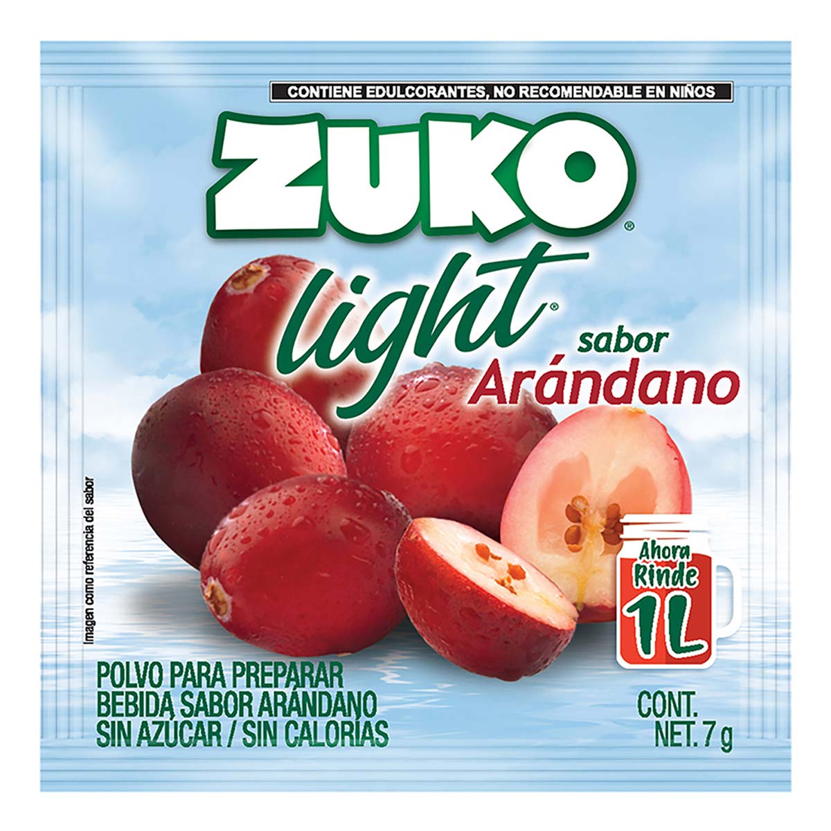 Bebida Instantánea Zuko Light Sabor Arándano 7g | Chedraui