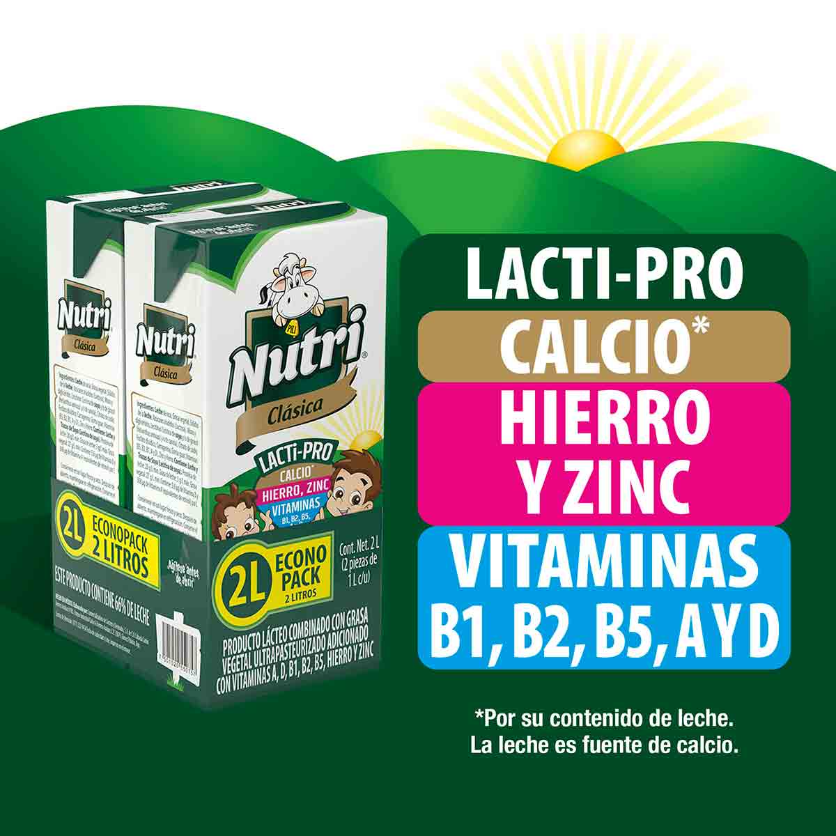 Producto Lácteo Combinado Nutri Entera 2 piezas 1L | Chedraui