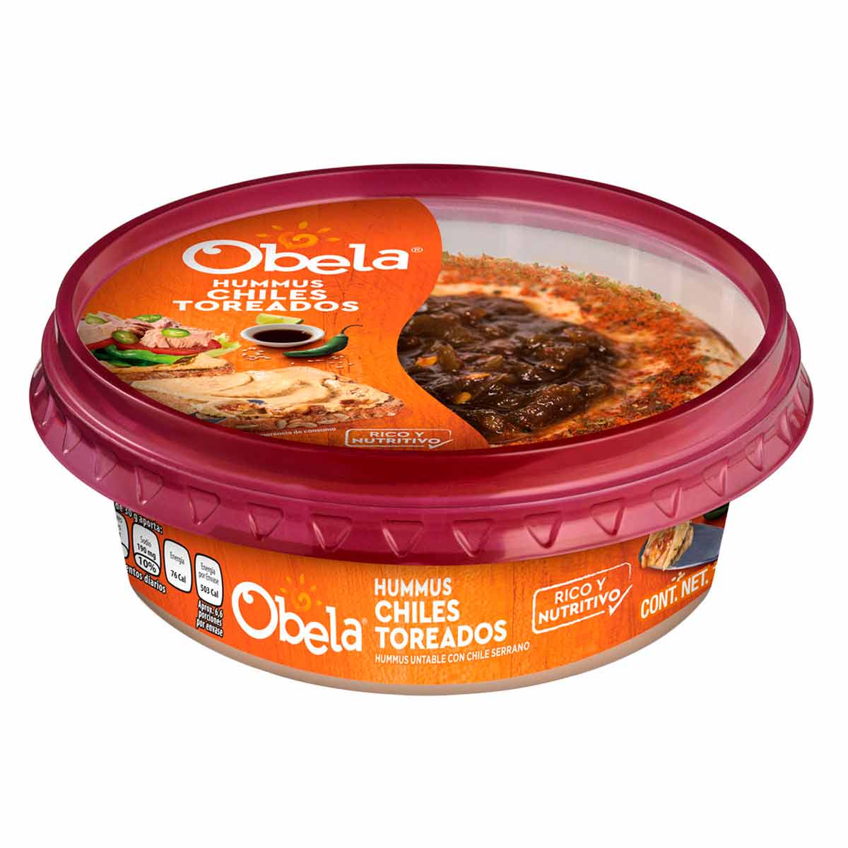 Hummus Obela Chiles Toreados 198 Gr | Chedraui