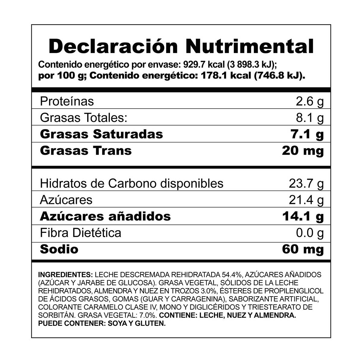 Helado Nestlé Carnation Clavel con trozos de Almendra y Nuez 522g ...