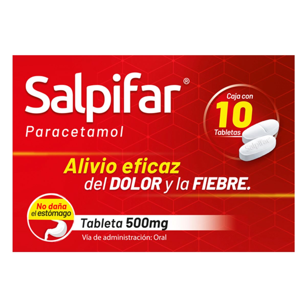 Tabletas Paracetamol 500mg Salpifar 10 Tabletas | Chedraui