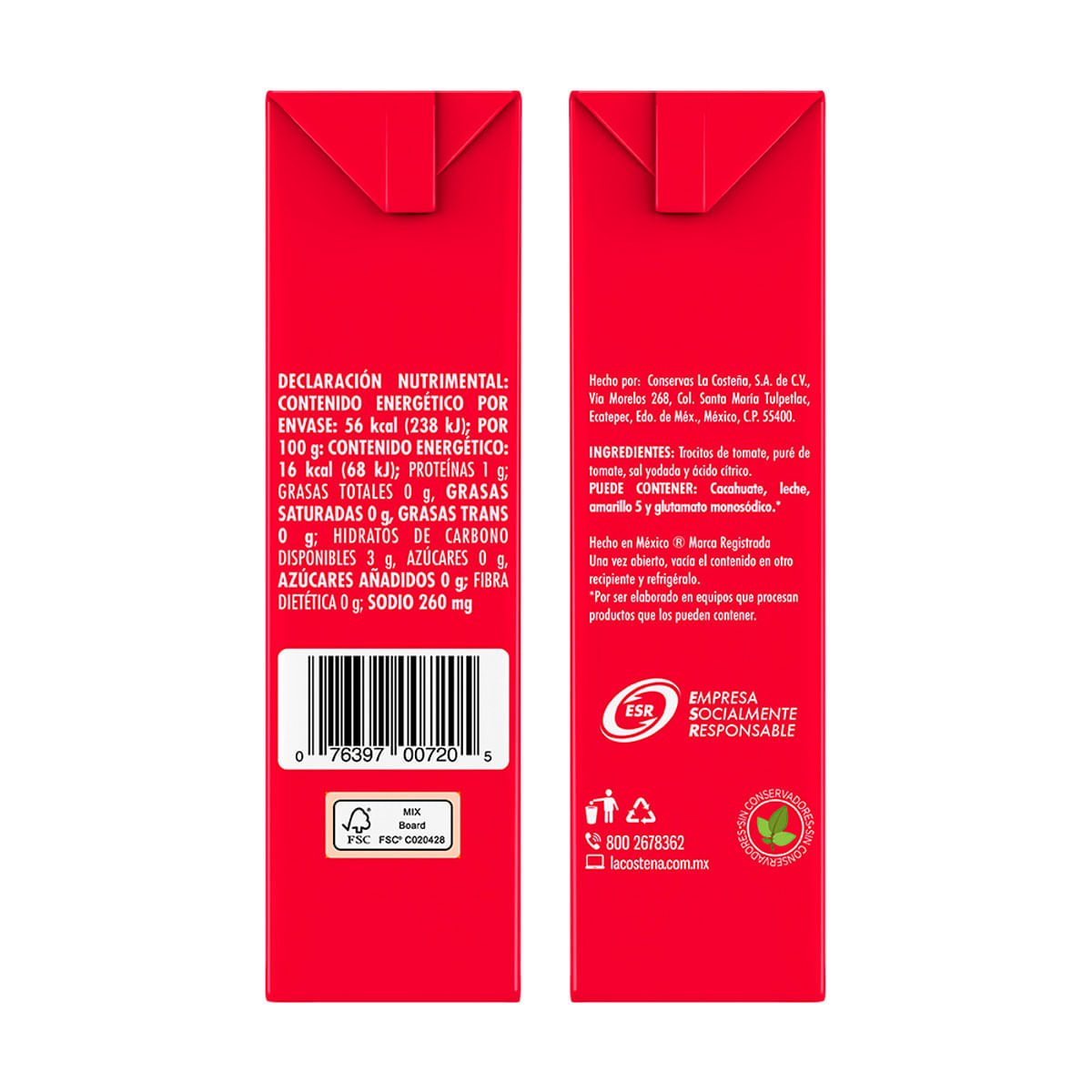 Pure de Tomate La Costeña Machacado 350g. | Chedraui