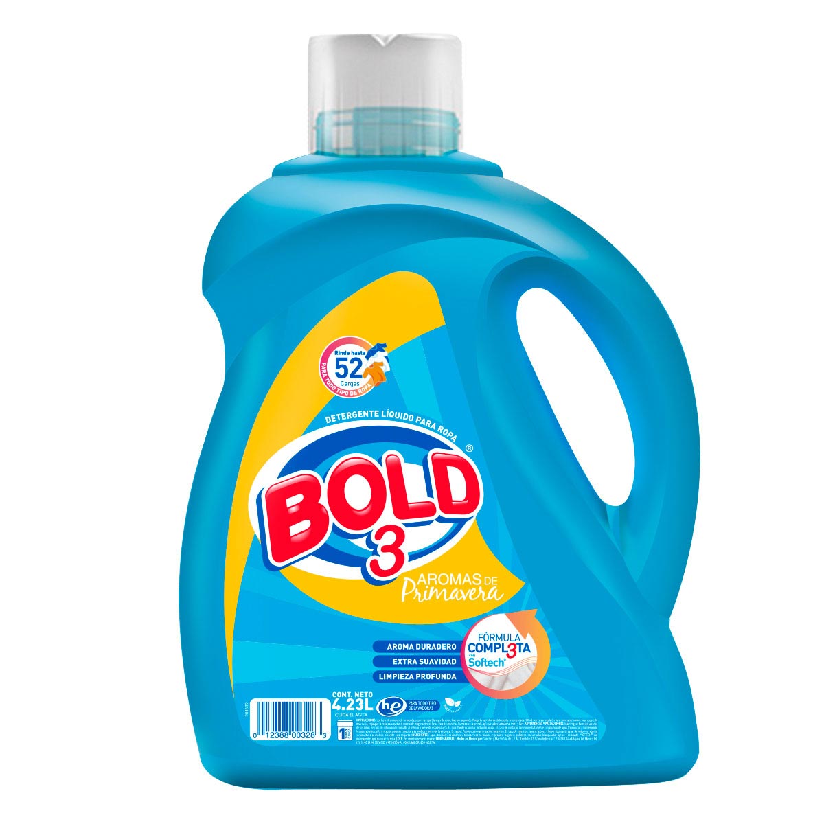 Detergente Líquido Bold 3 Aromas de Primavera 4.23L | Chedraui