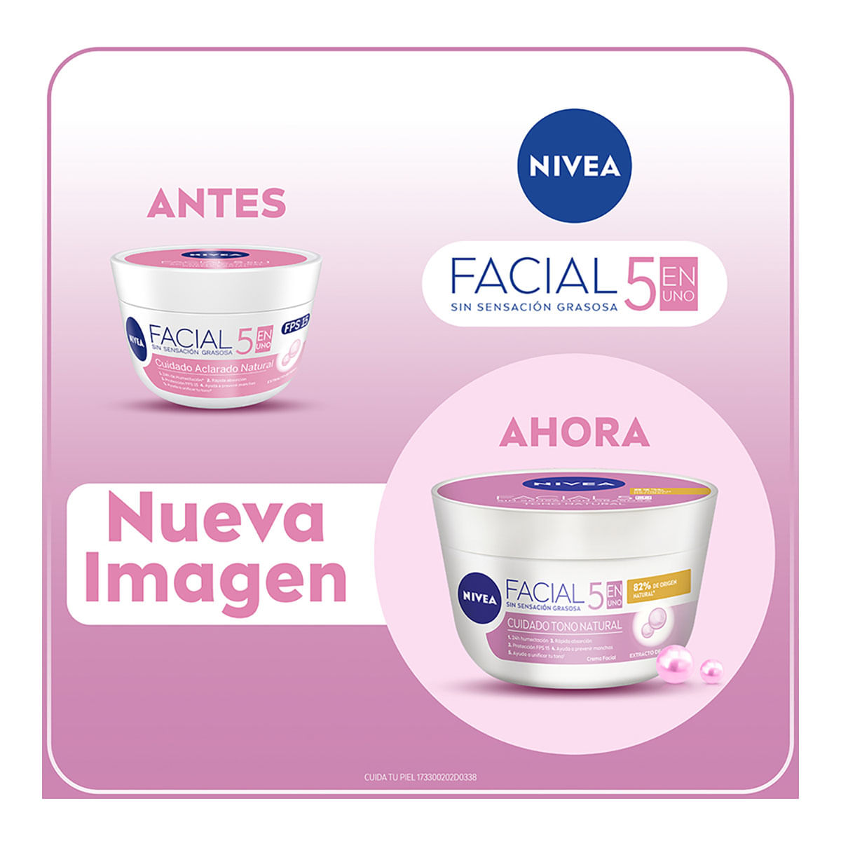 Crema Facial Hidratante Aclarante NIVEA 5 En 1 Aclarado Natural 200ml ...