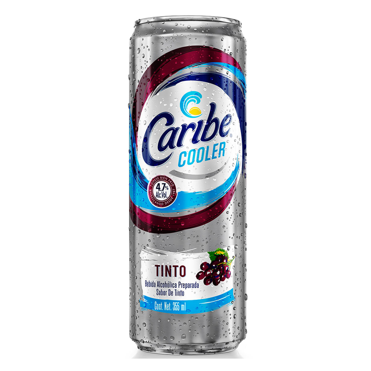 Cooler Caribe Tinto Lata 355ml. | Chedraui
