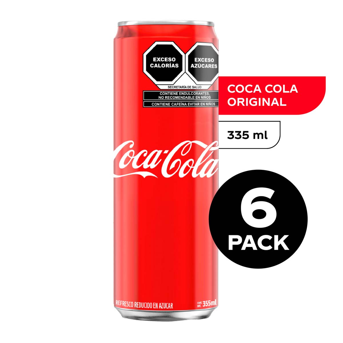 Refresco Coca-Cola Original 355ml 6 Pack | Chedraui