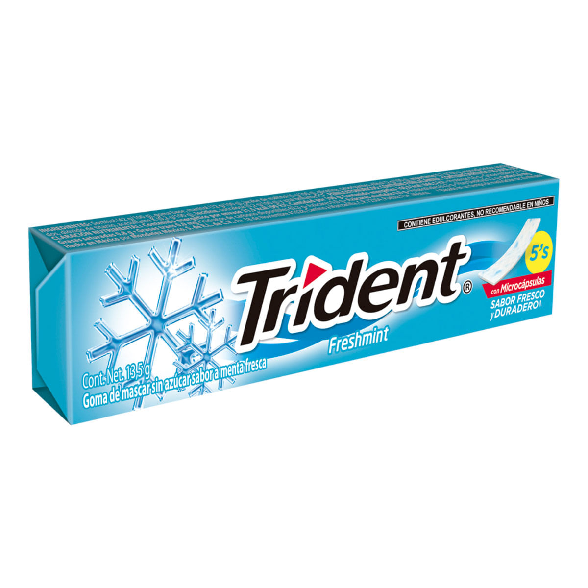 Goma de Mascar Trident Freshmint 5's 13.5g | Chedraui