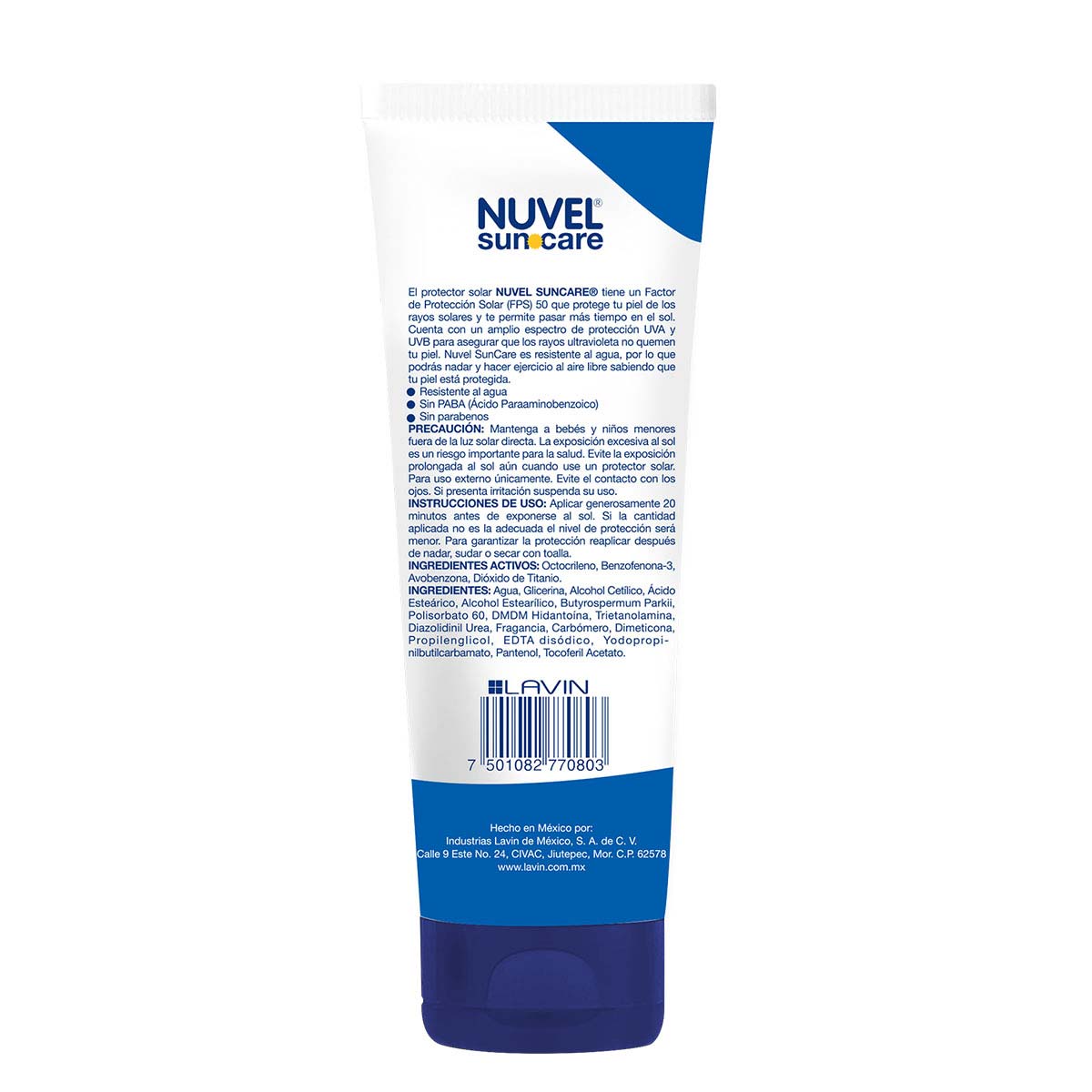 Protector Solar en Crema Nuvel SunCare FPS 50 Ultra Protection 120ml ...
