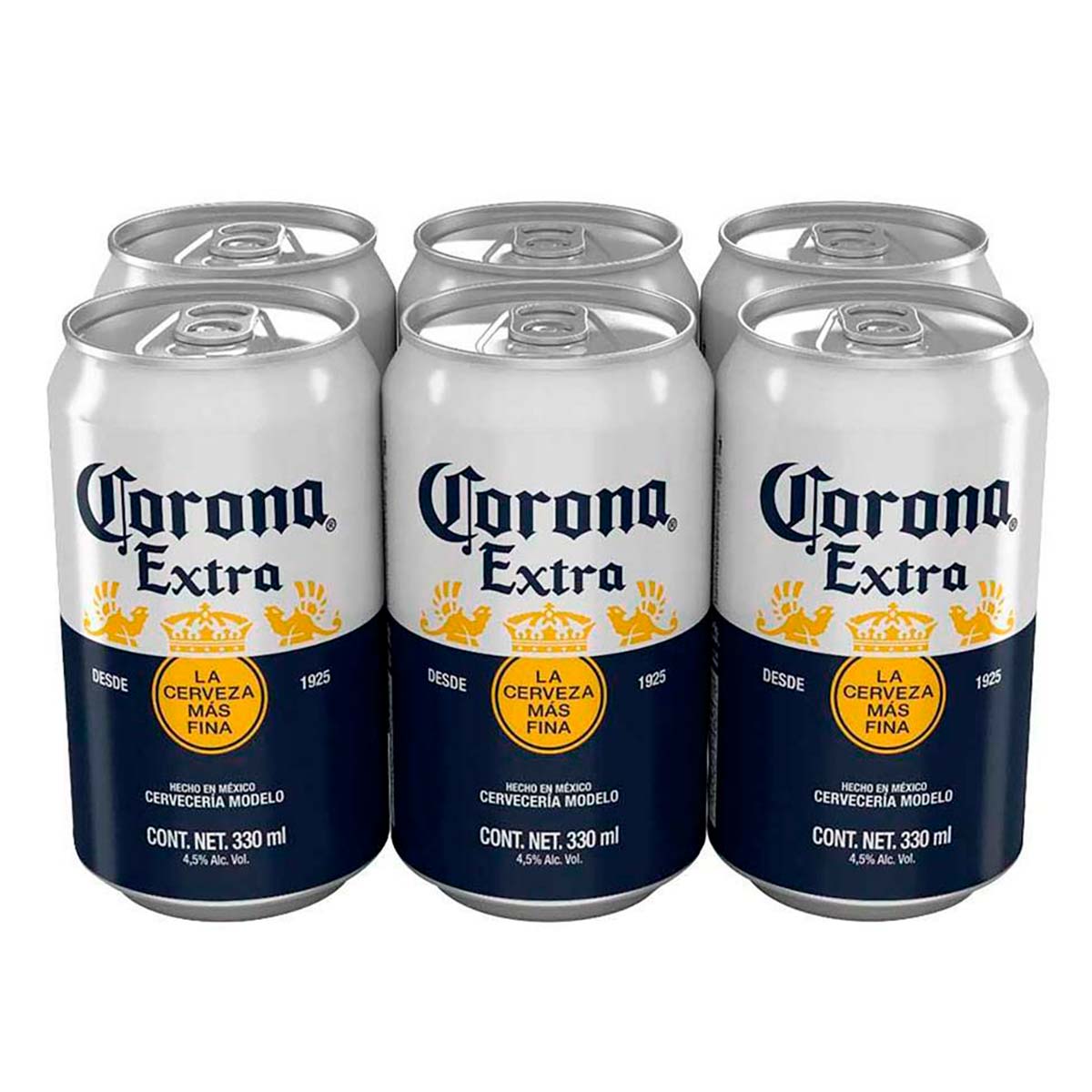 Cerveza Corona Extra 6 Pack Lata 330 ml | Chedraui