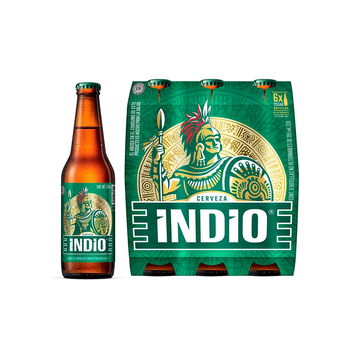 Cerveza Oscura Indio 6 botellas de 355ml c/u | Chedraui