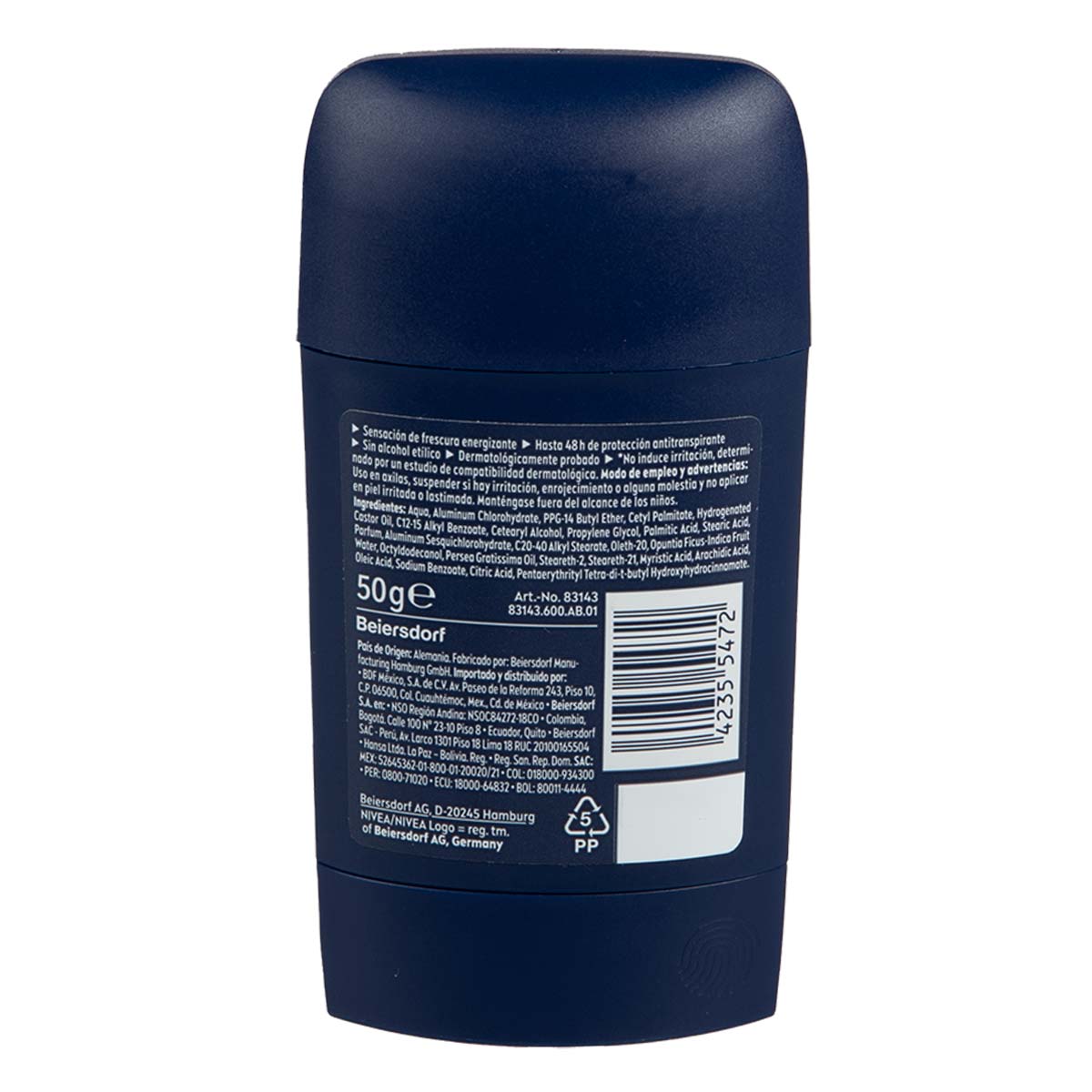 Antitranspirante sin alcohol NIVEA MEN Fresh Ice 50g | Chedraui
