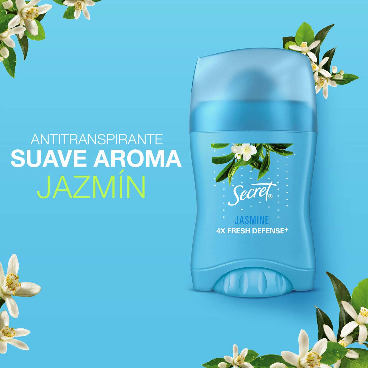 Antitranspirante en Barra Secret Jasmine Invisible 45g | Chedraui