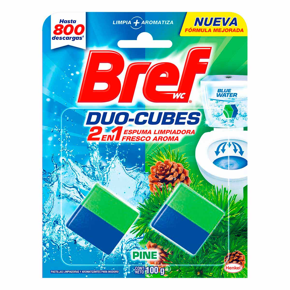 Pastillas Sanitaria Bref Duo Cubes Pino 100g | Chedraui