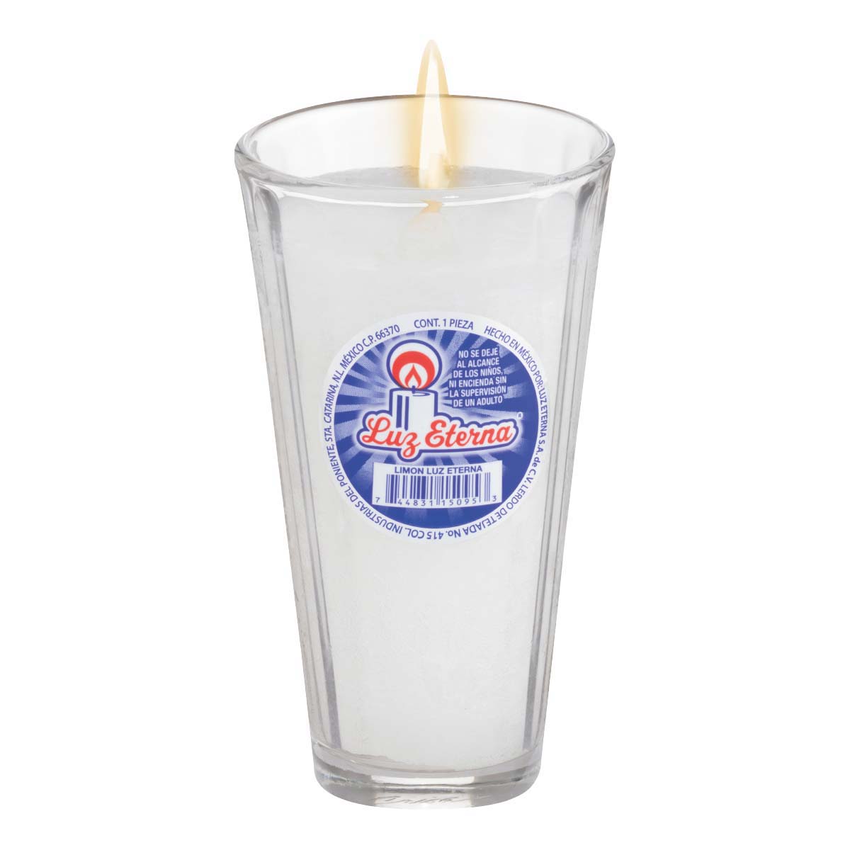 Veladora de vidrio Luz Eterna Limón | Chedraui