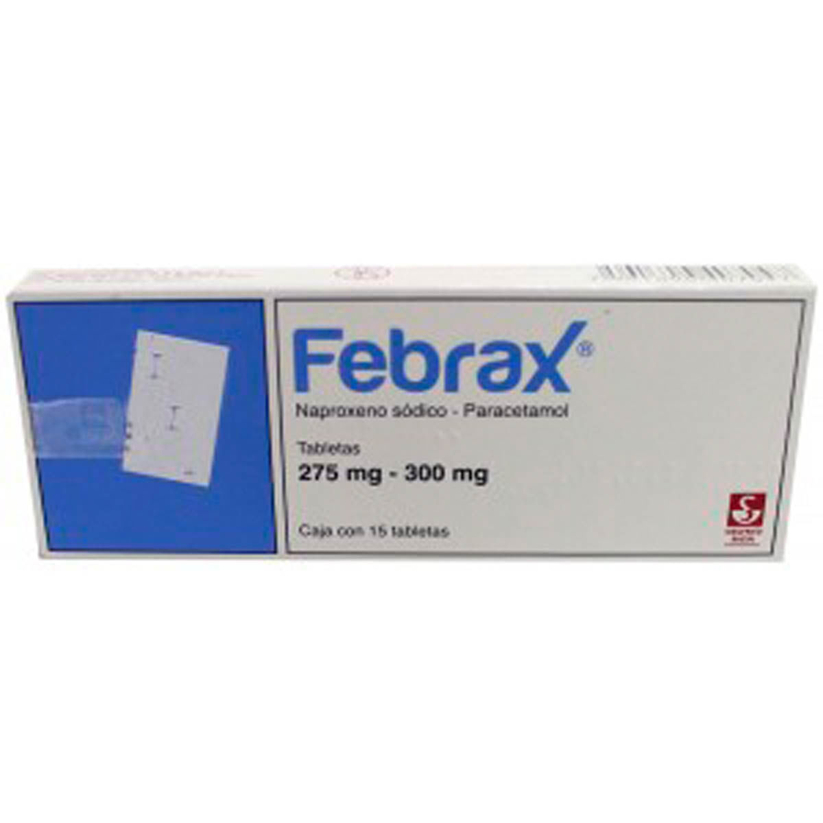 Tabletas Febrax 275mg/300mg Caja con 15 Tabletas | Chedraui