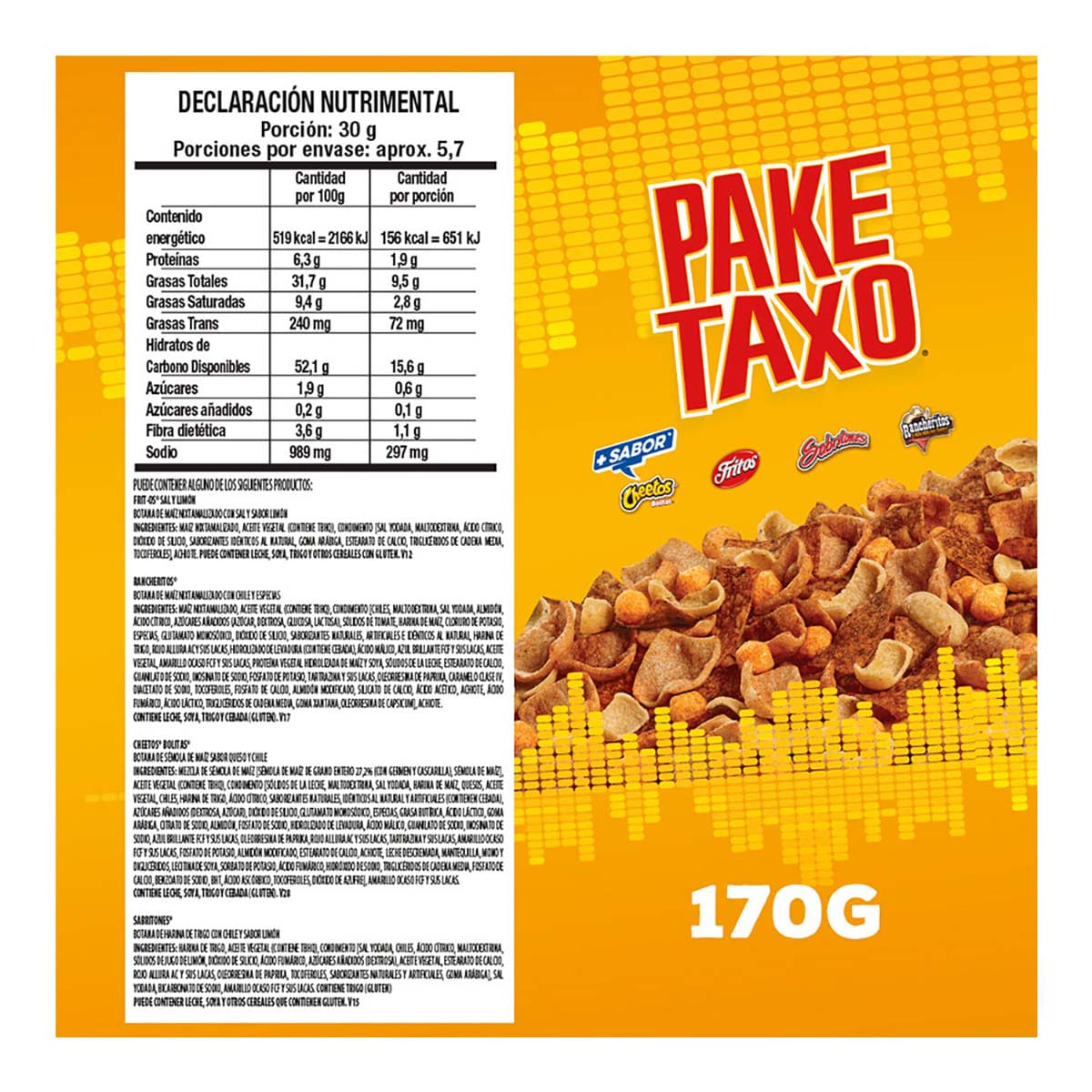 Botana Surtida Sabritas Paketaxo Mezcladito 170g | Chedraui
