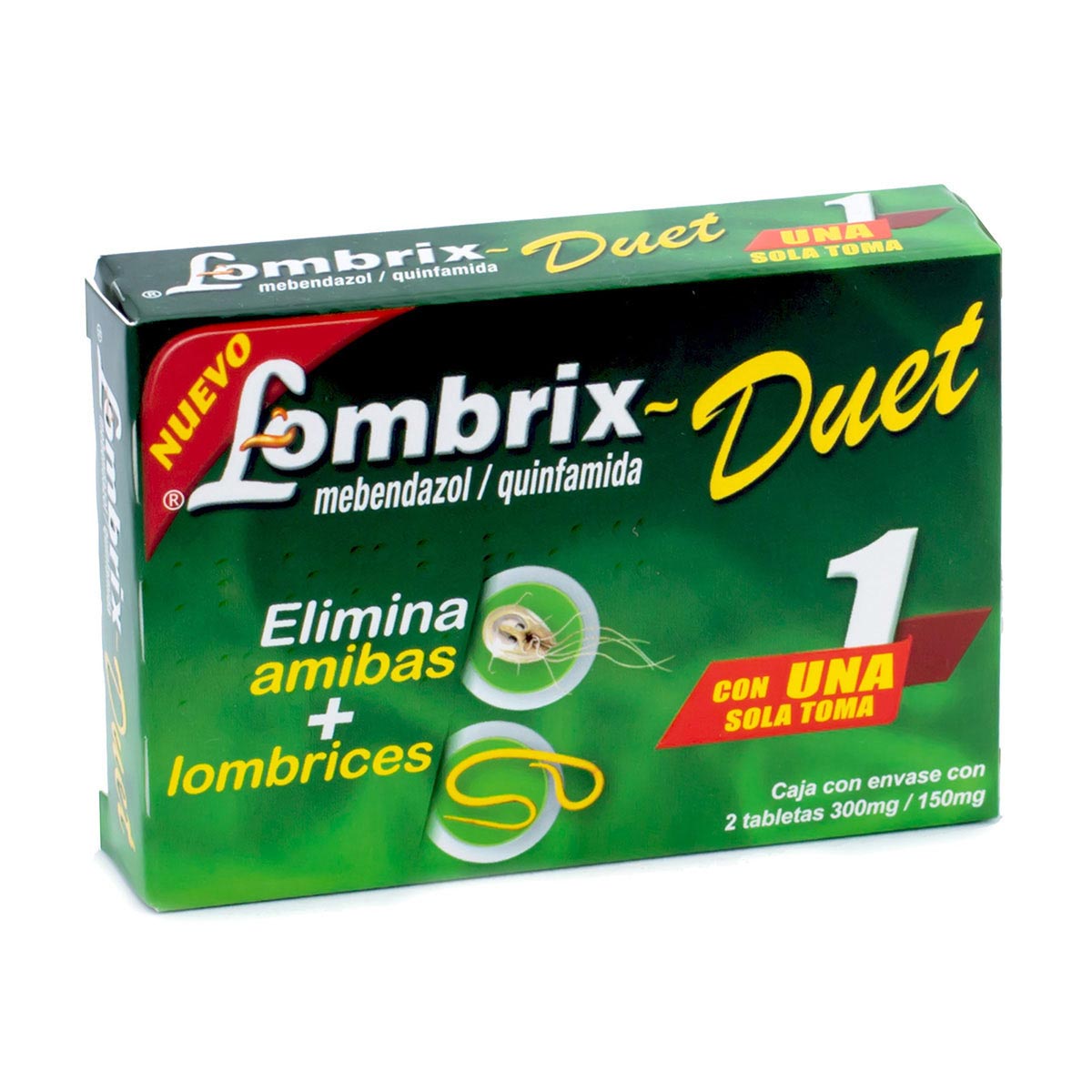 Tabletas Lombrix Duet 300mg/150mg Caja con 2 Tabletas | Chedraui