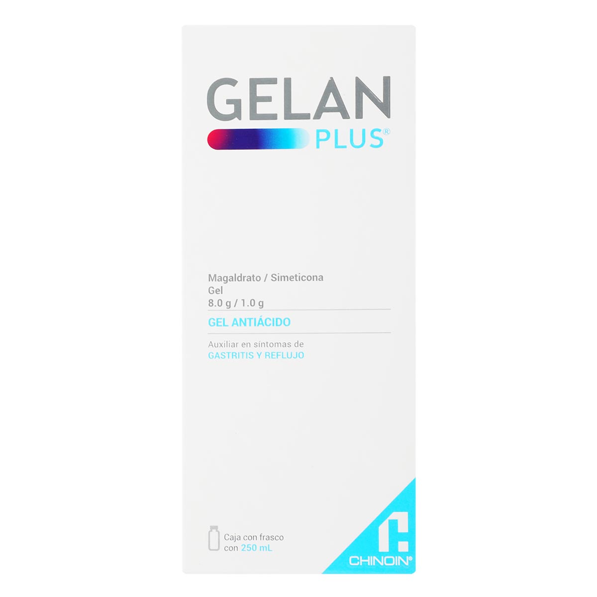 Gel Gelan Plus 8g/1g Antiácido Frasco con 250ml | Chedraui