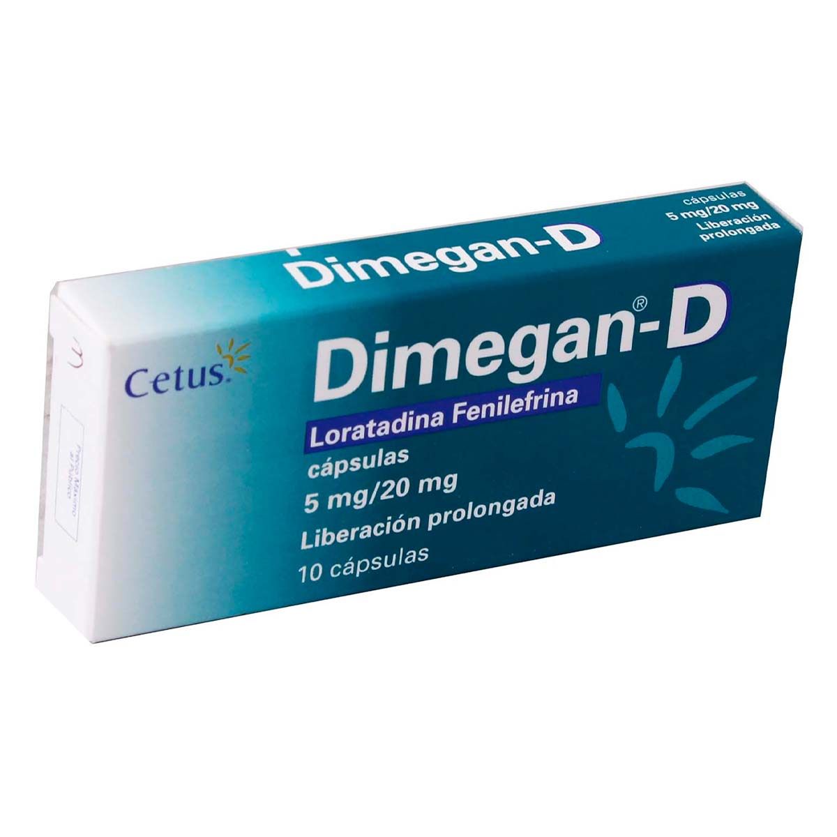 Cápsulas Dimegan-D 5mg/20mg Liberación Prolongada Caja con 10 Cápsulas ...