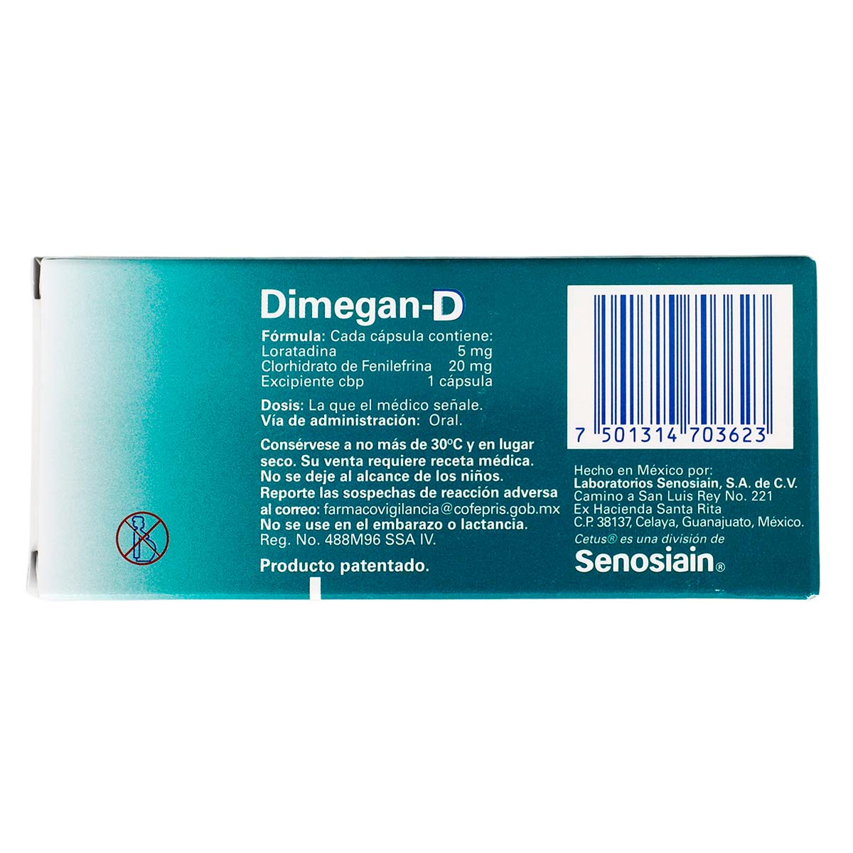 Cápsulas Dimegan-D 5mg/20mg Liberación Prolongada Caja con 20 Cápsulas ...