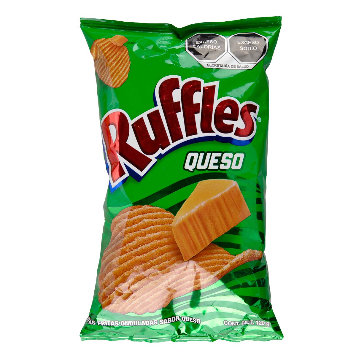 Papas Fritas Onduladas Sabor Queso Sabritas Ruffles 120g | Chedraui