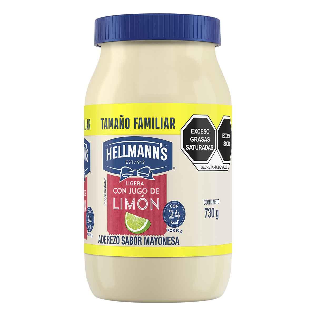 Mayonesa Hellmann's Ligera con Jugo de Limón 730g | Chedraui