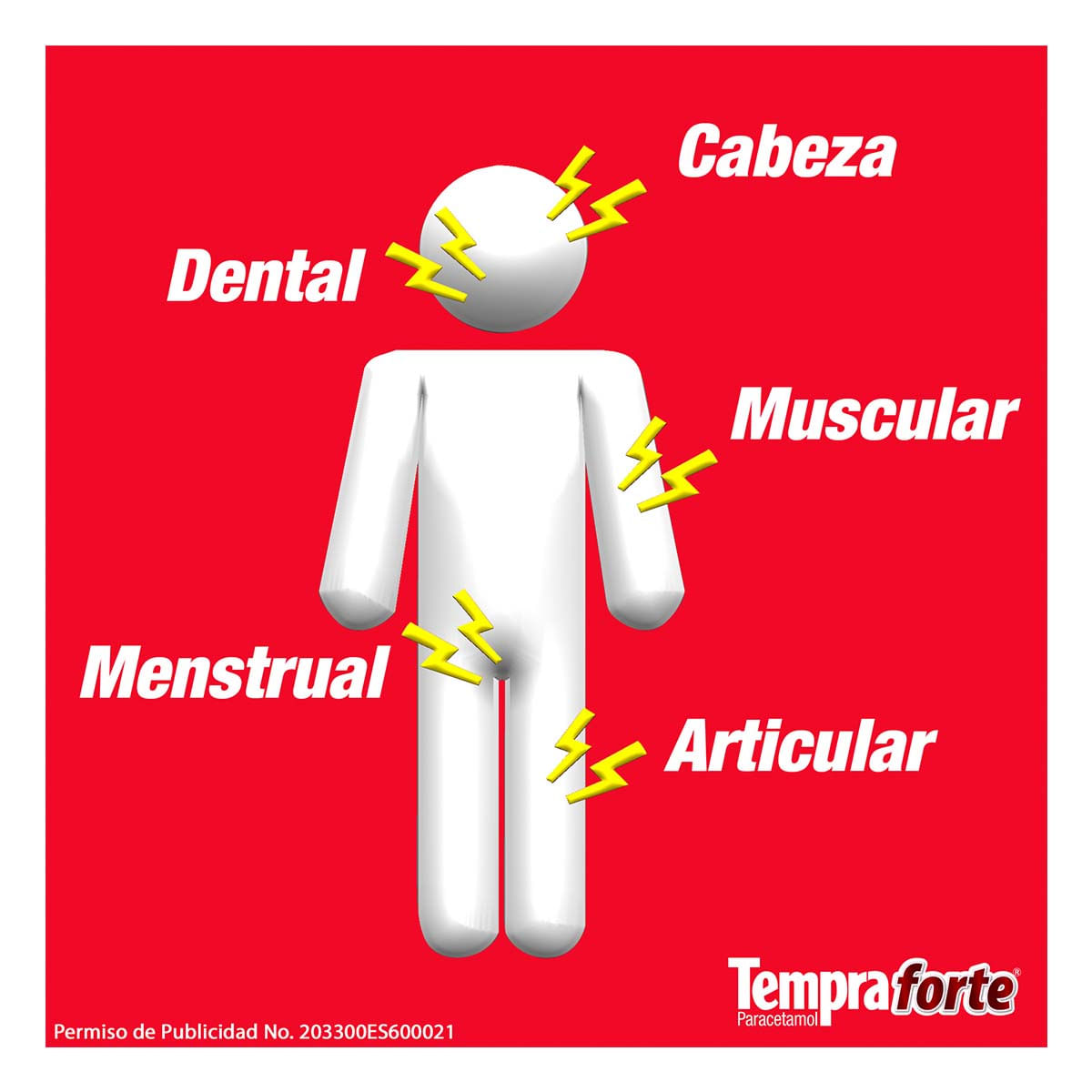 Tabletas Tempra Forte 650mg Paracetamol Adultos 36 Tabletas | Chedraui