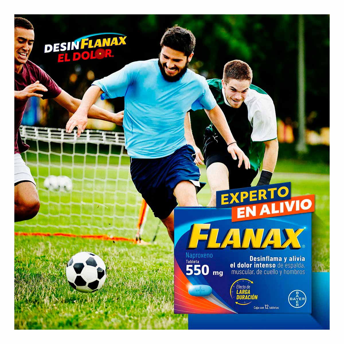 Tabletas Flanax 550mg Analgésico Antiinflamatorio Caja con 12 Tabletas ...