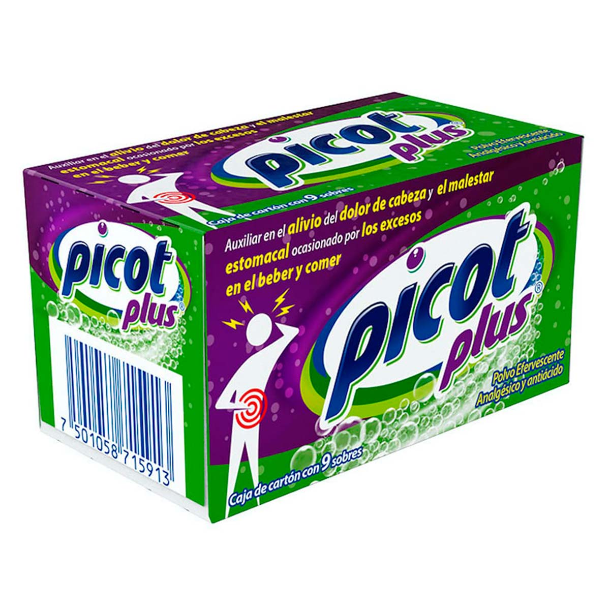 Analgésico y Antiácido Picot Plus Efervescente 9 Sobres | Chedraui