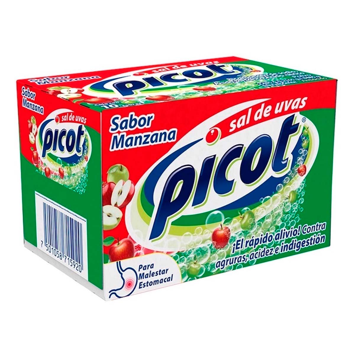 Antiácido Sal de Uvas Picot Efervescente Sabor Manzana 10 Sobres | Chedraui