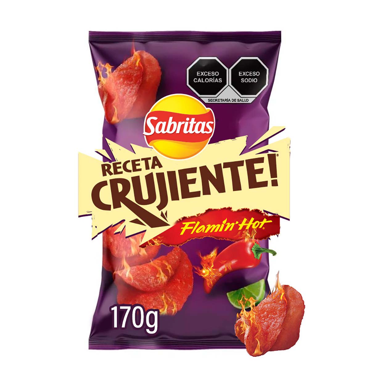 Papas Sabor Chile Y Limón Sabritas Receta Crujiente Flamin Hot 170g ...