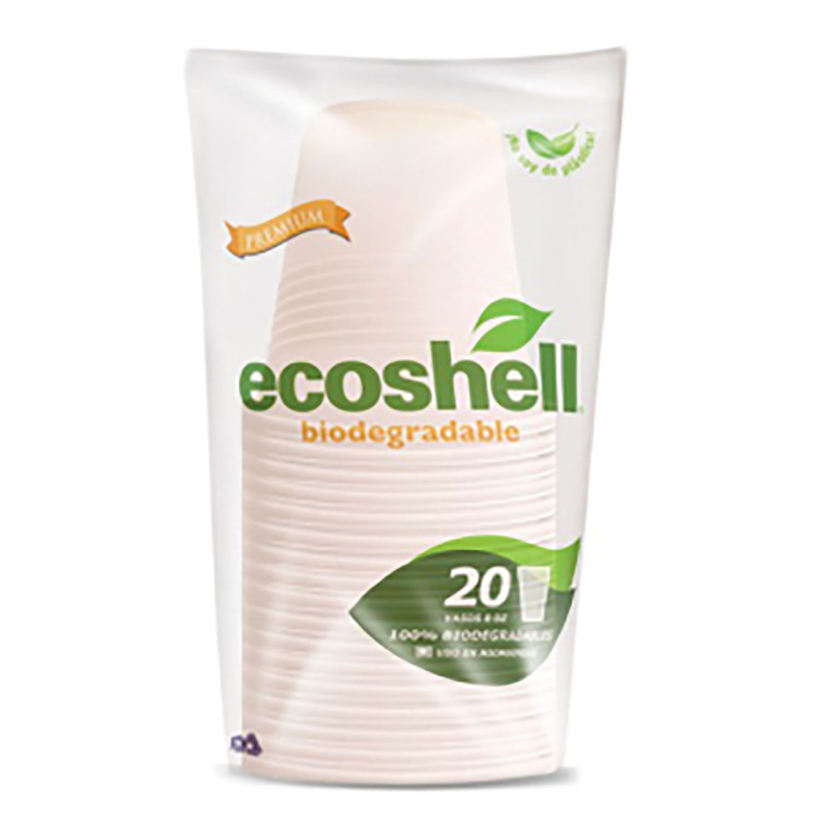Vasos Desechables Ecoshell Biodegradables de 8 Onzas 20 Vasos | Chedraui