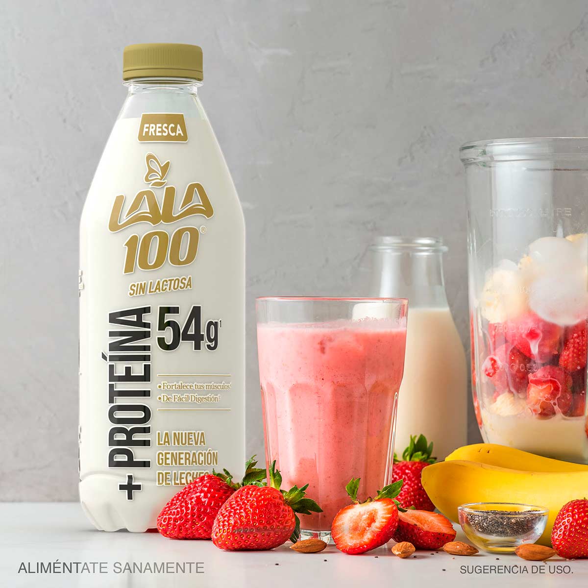 Leche Lala 100 Fresca sin Lactosa Semidescremada + Proteína 1L | Chedraui