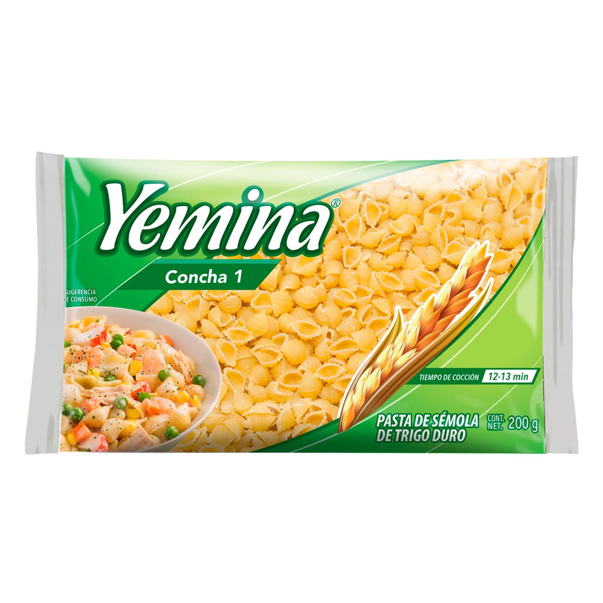 Pasta Yemina Concha N°1 Bolsa 200g | Chedraui