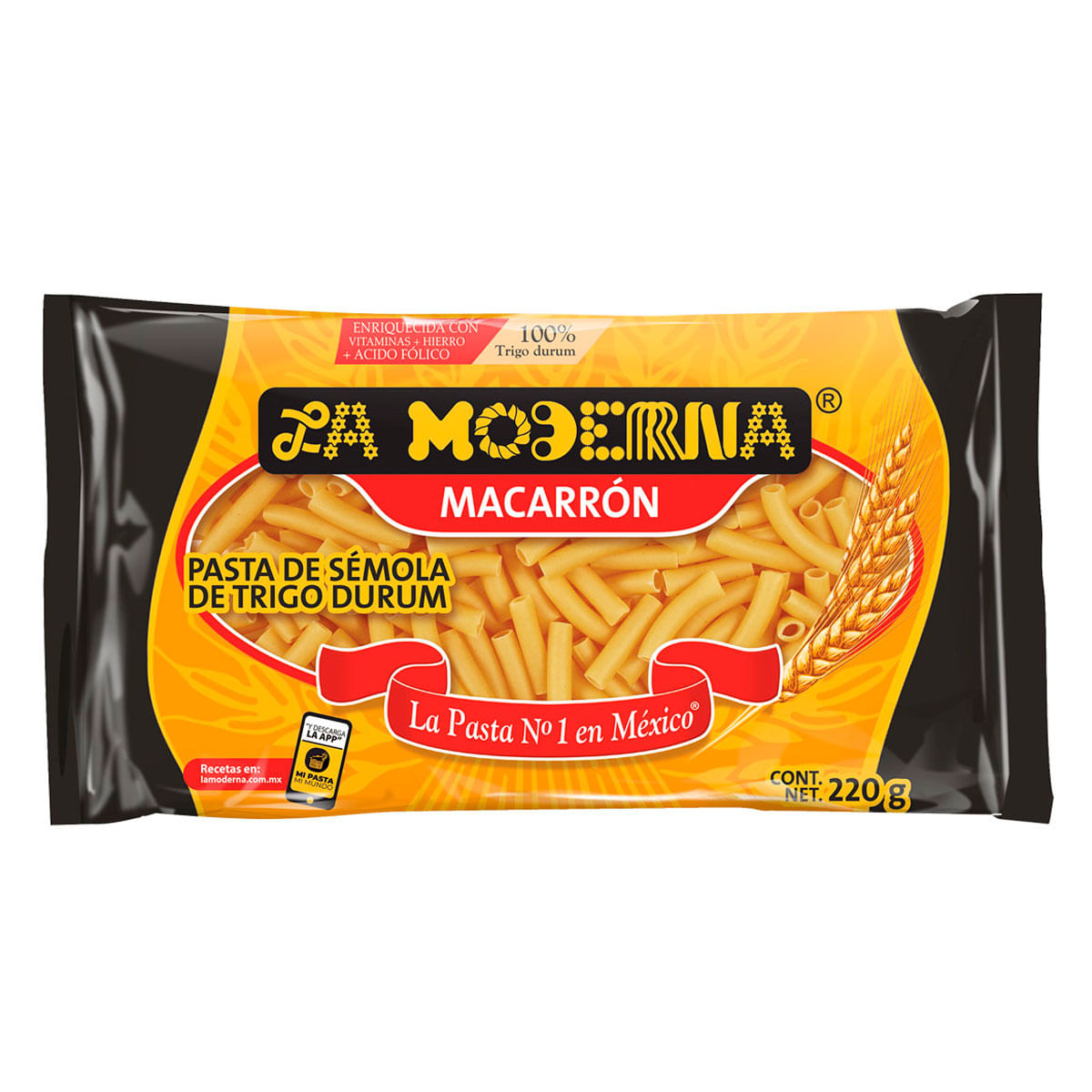 Pasta para Sopa La Moderna Macarrón 220g | Chedraui