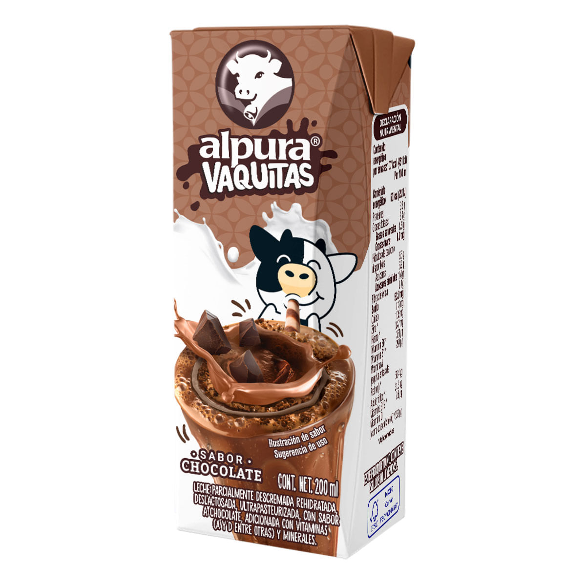 Leche Saborizada Alpura Vaquitas Sabor Chocolate 200 ml | Chedraui