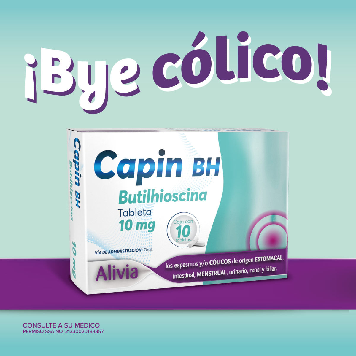 Tabletas Butilhioscina 10mg Capin BH Caja con 10 Tabletas | Chedraui