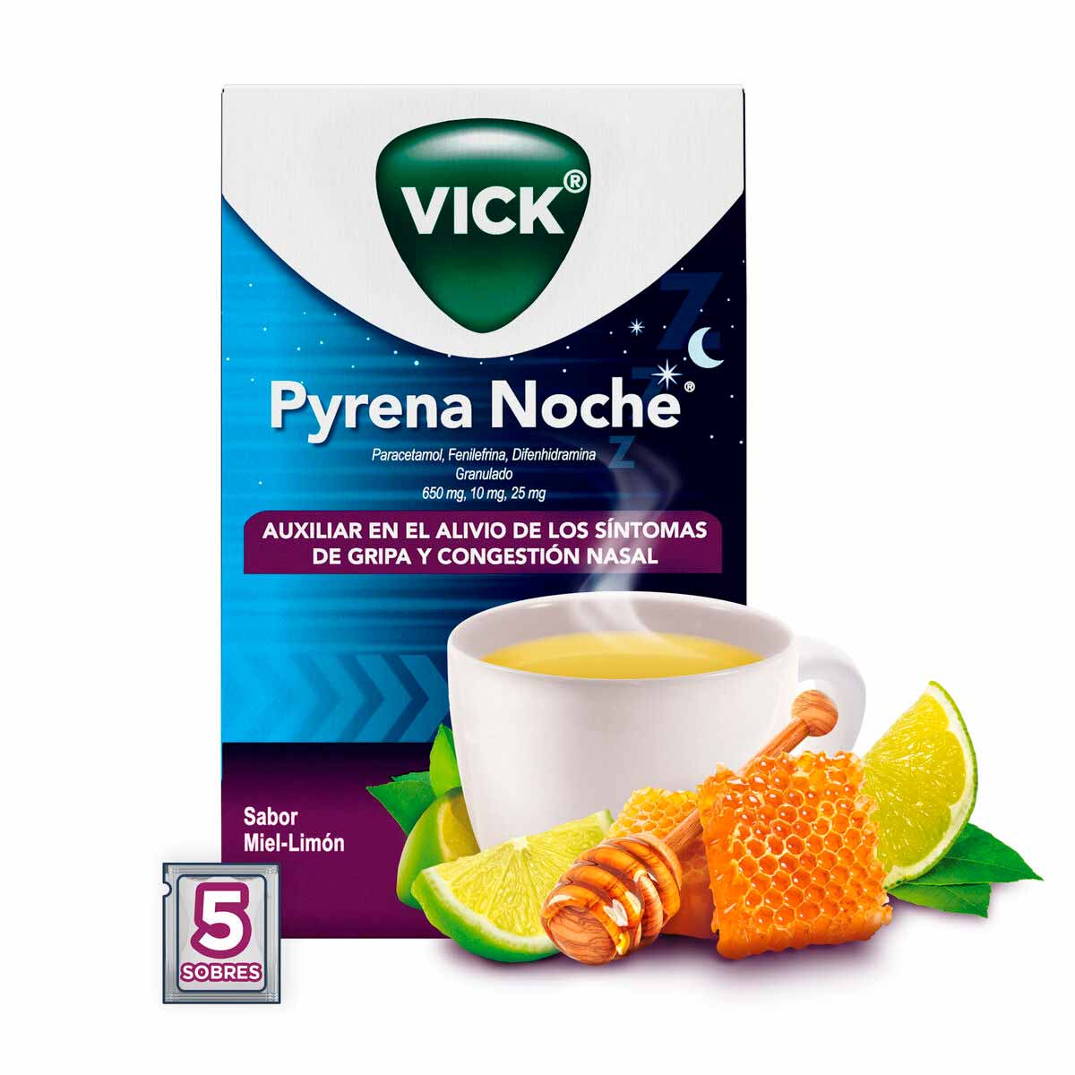 Té Vick Pyrena Noche 5 Sobres 10 | Chedraui