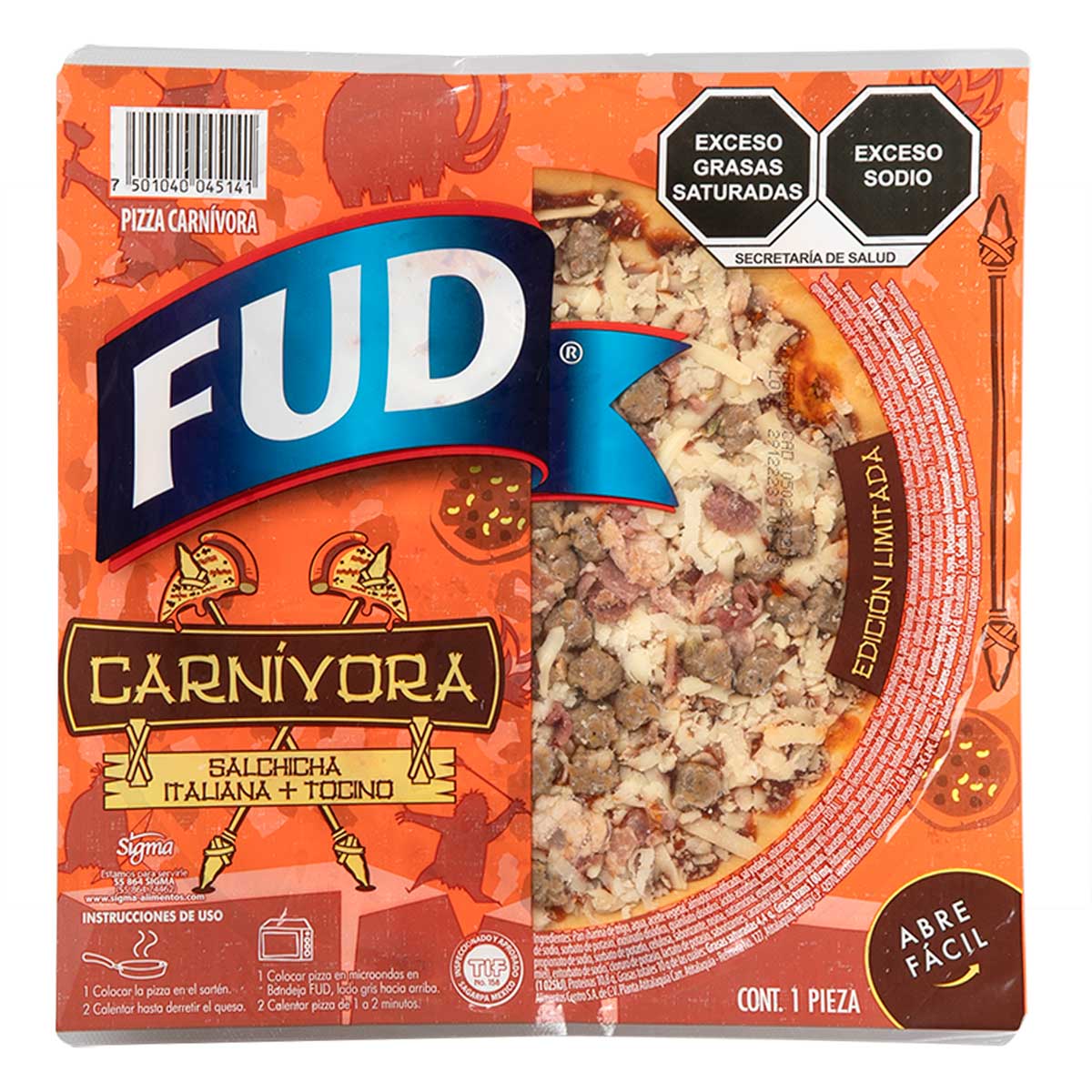 Pizza Fud Carnivora 230g | Chedraui