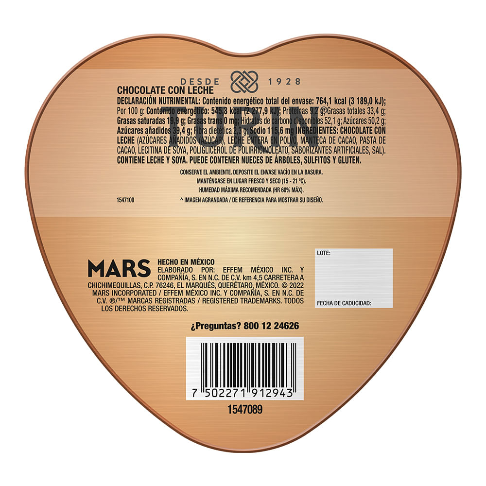 Chocolates Turin Premium Heart 140g | Chedraui
