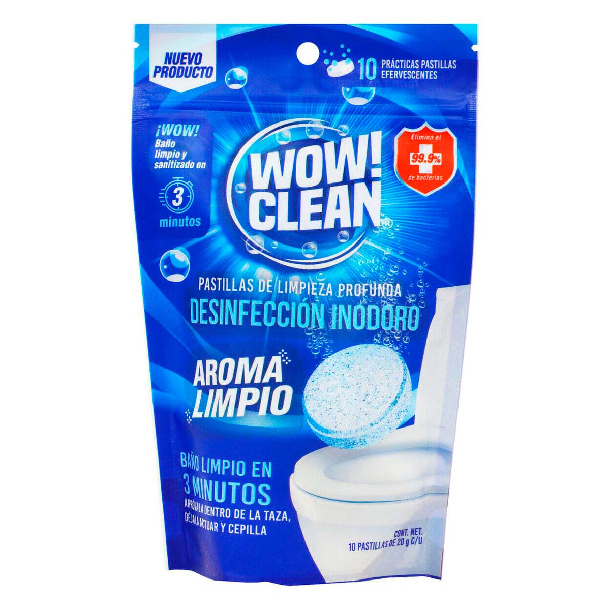Pastillas Wow! Clean Desinfección 10 Pastillas | Chedraui