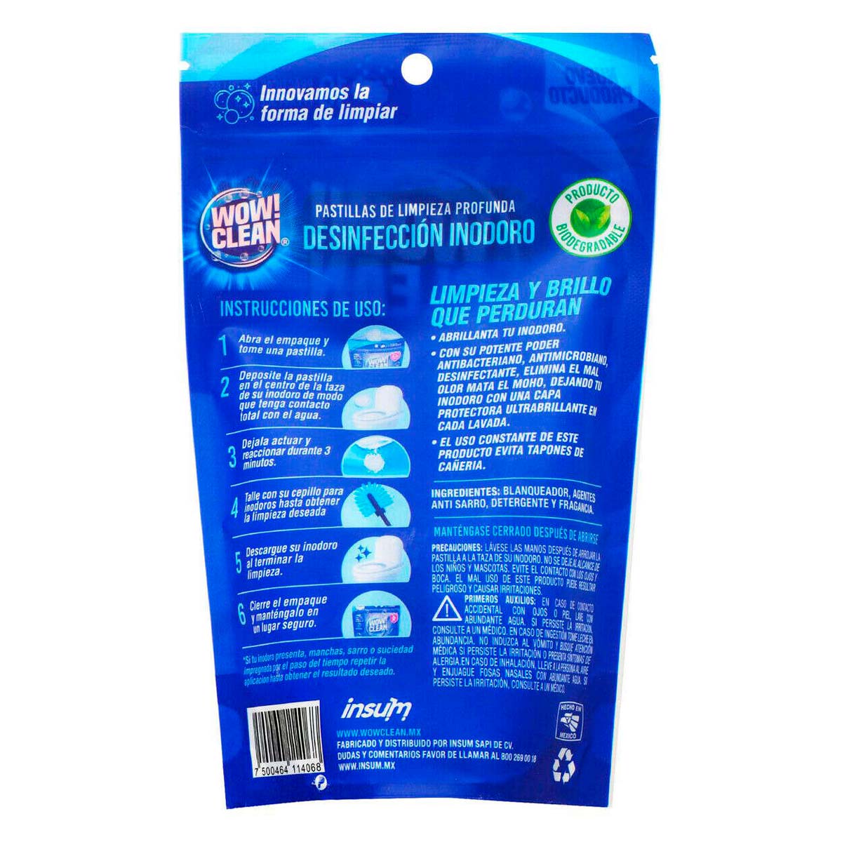 Pastillas Wow! Clean Desinfección 10 Pastillas | Chedraui