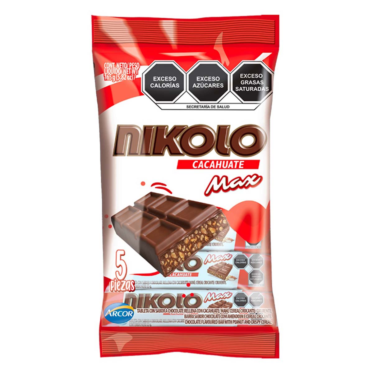 Chocolate Nikolo Cacahuate 140g | Chedraui