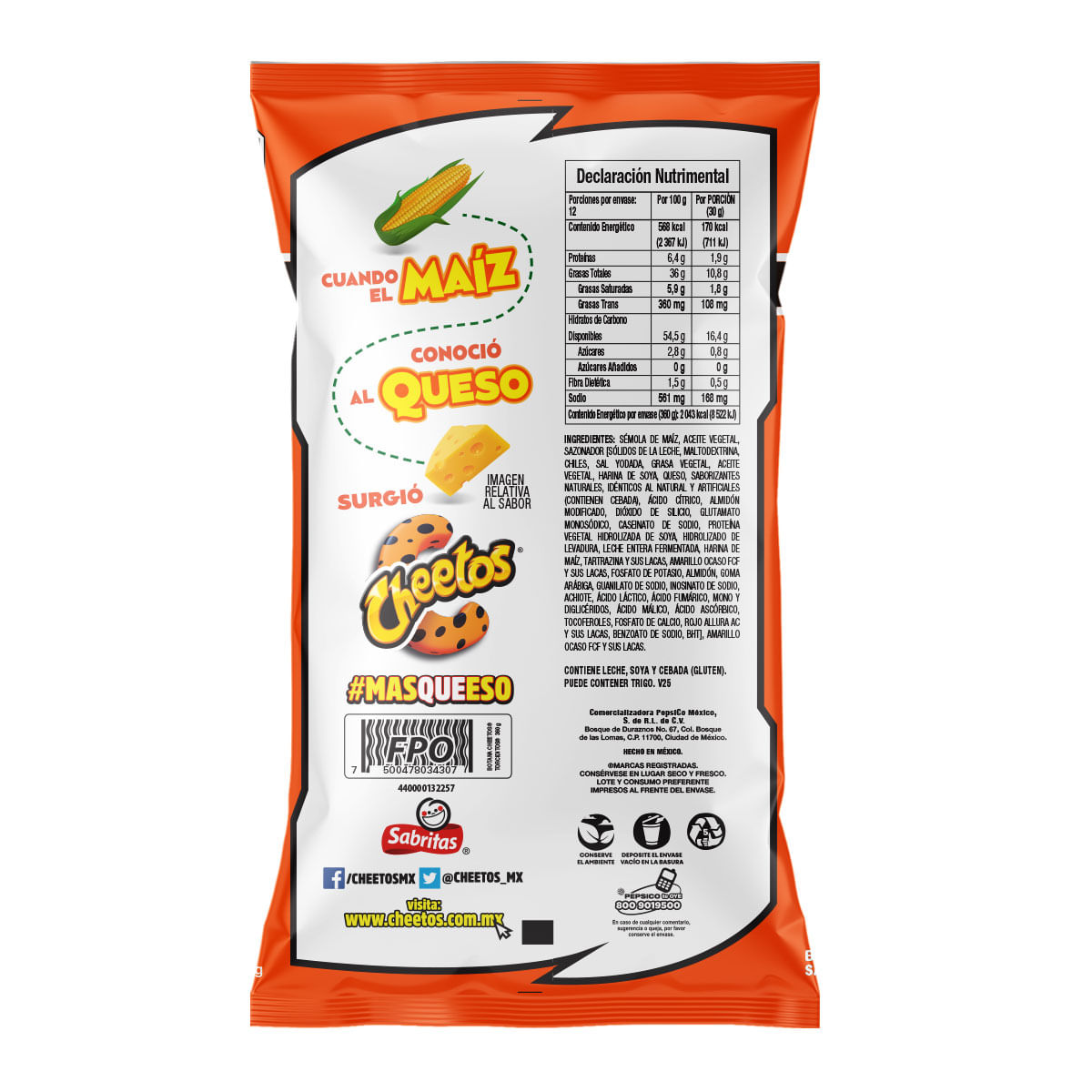 Botana Cheetos Torciditos Pa Todos 360g | Chedraui