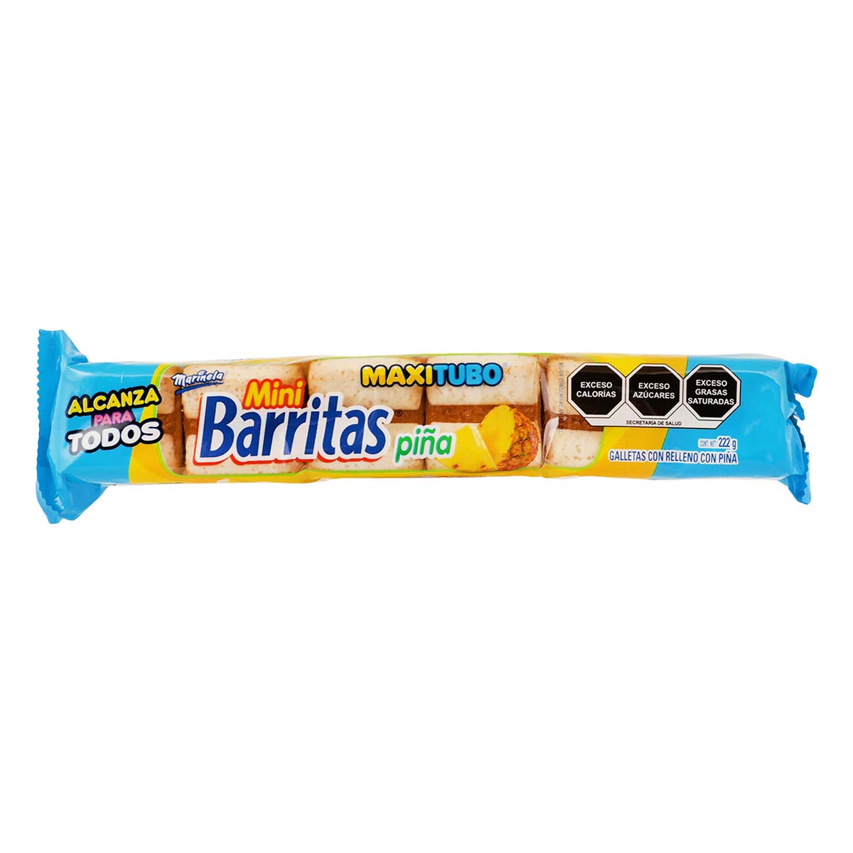 Galletas Mini Barritas Piña Marinela 222g | Chedraui
