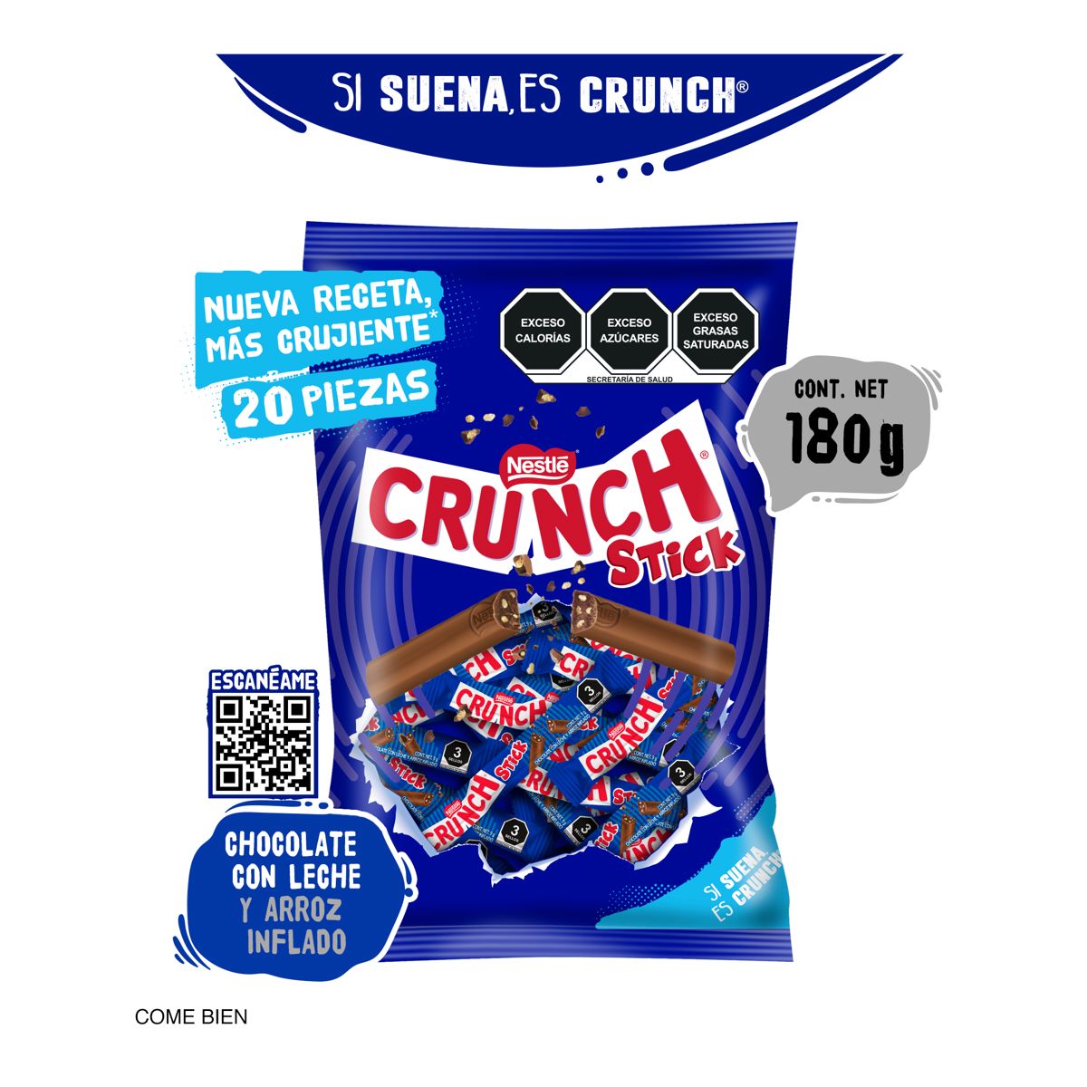 Chocolate Crunch Stick con 20 Piezas de 9g c/u | Chedraui