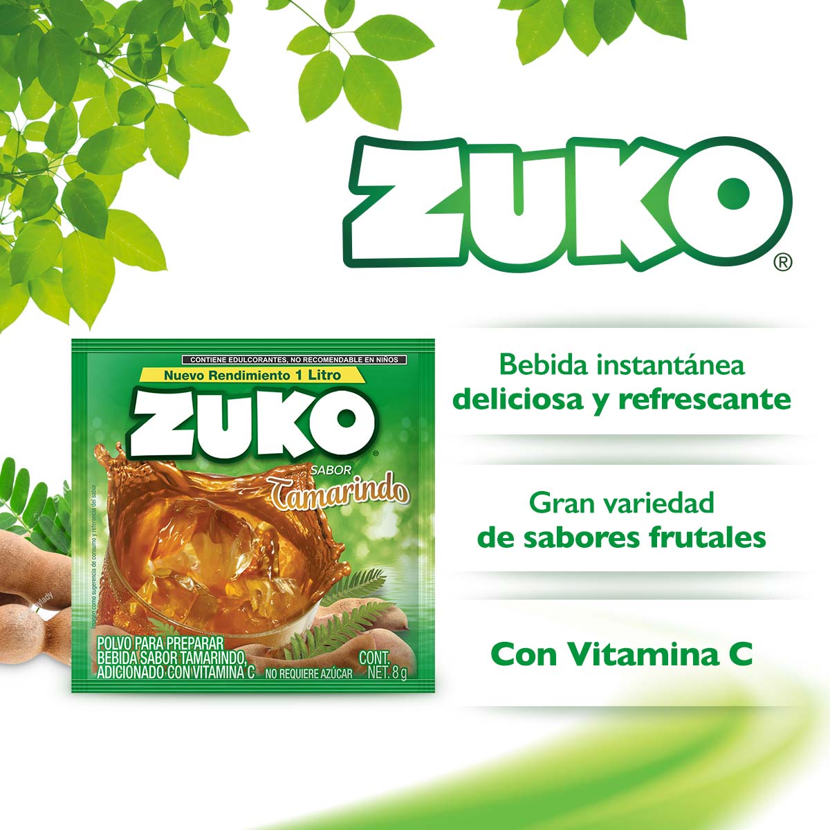 Saborizante ZUKO Sabor Tamarindo Rinde de 8g | Chedraui